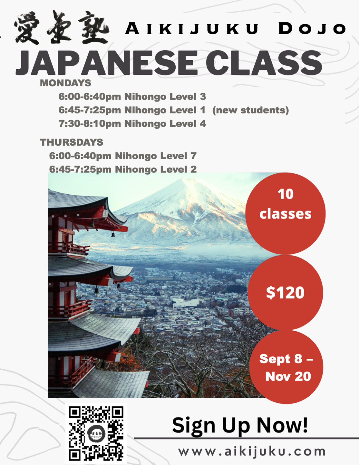 Japanese Language Classes - Aikijuku Dojo
